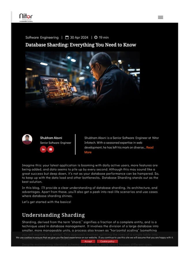 Database Sharding: Complete understanding | PDF | Databases | Computer Software and Applications