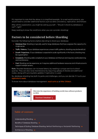 Database Sharding: Complete understanding | PDF | Databases | Computer Software and Applications