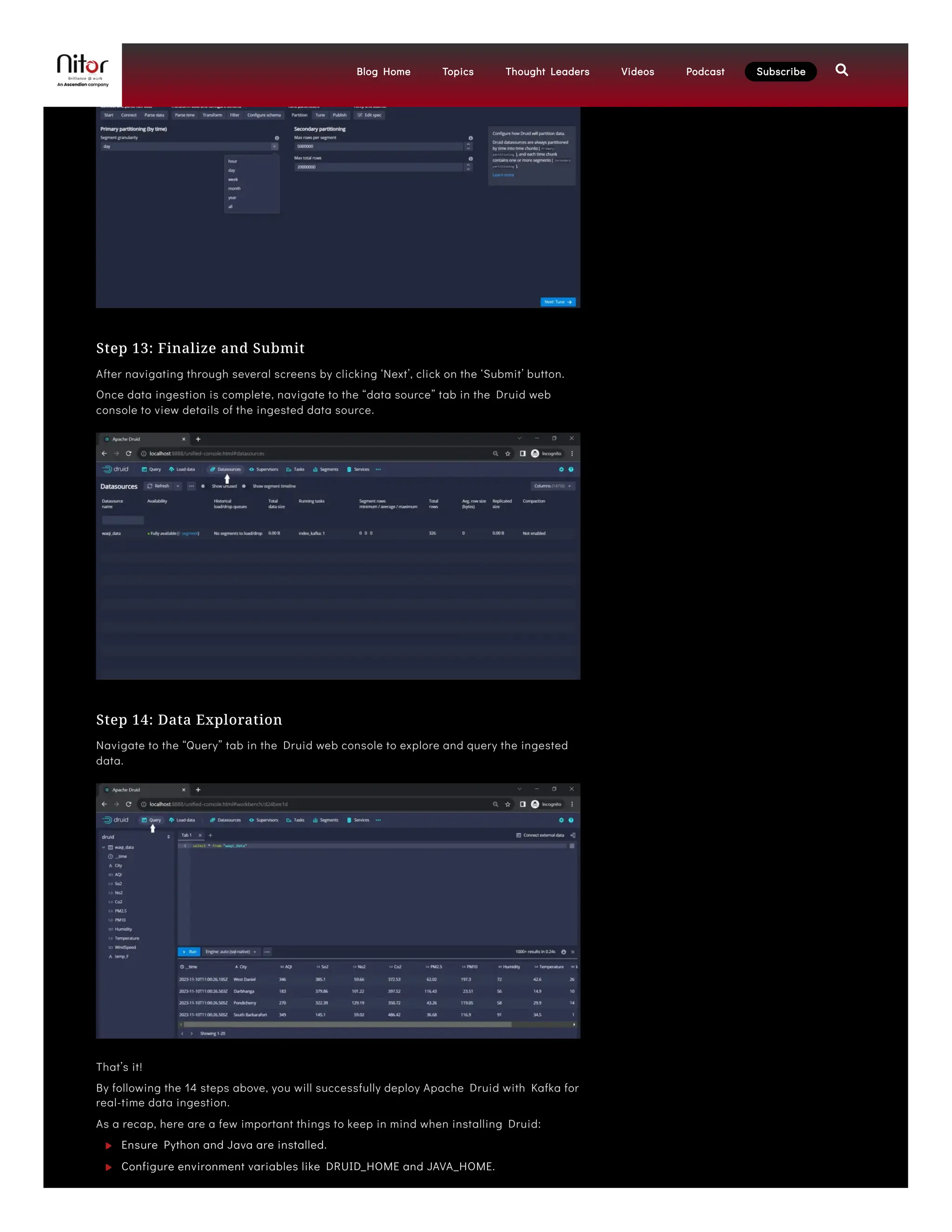 Hands On With Apache Druid Installation And Data Ingestion Steps Pdf
