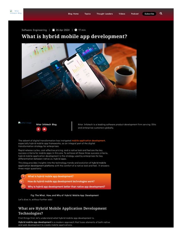 What is hybrid mobile app development? | Nitor Infotech | PDF