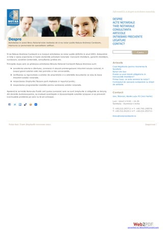 Notar Iasi - Cardasim Raluca-Andreea. Web site presentation | PDF