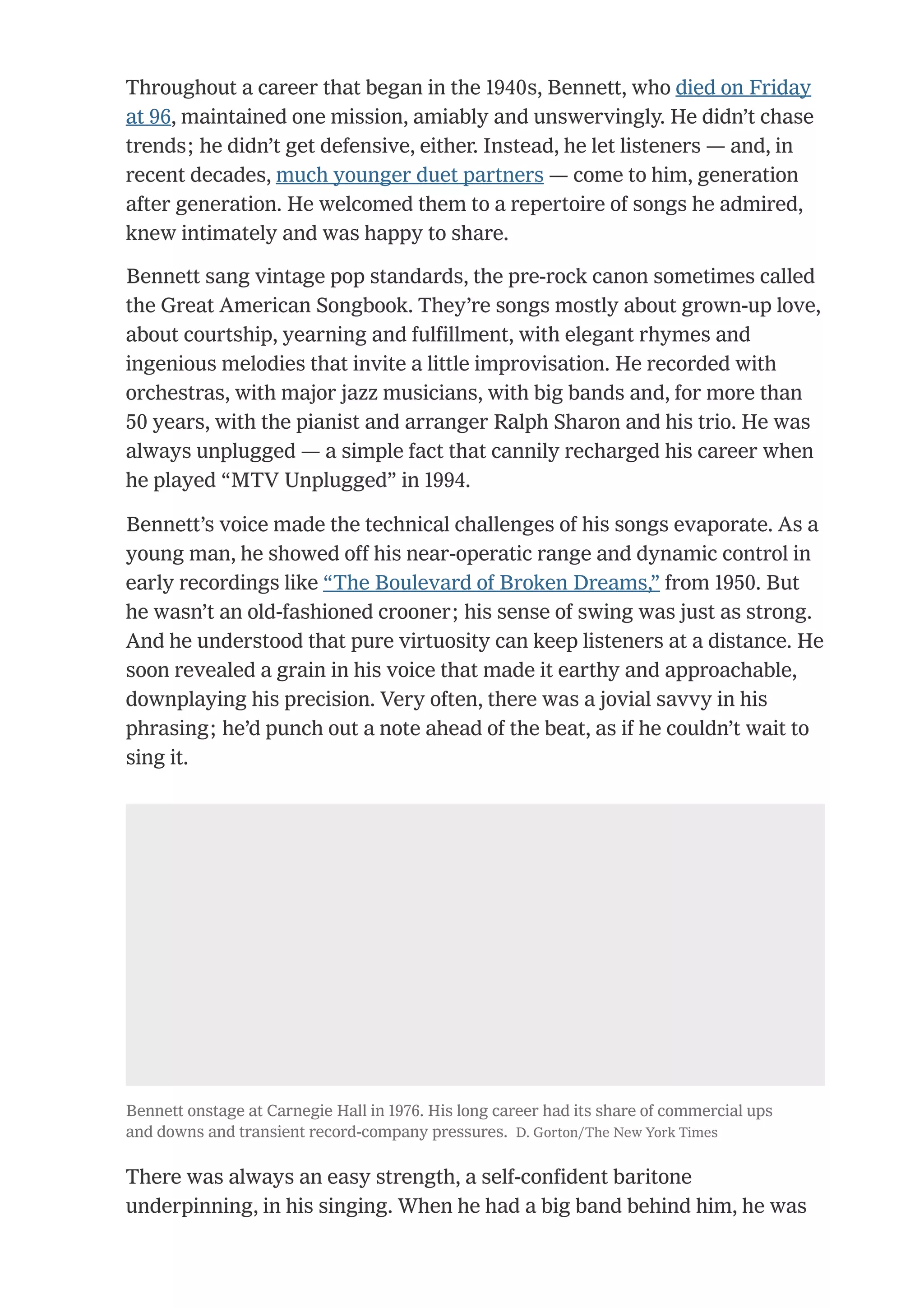 The Amiable, Unswerving Tony Bennett | PDF