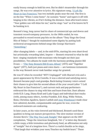 The Amiable, Unswerving Tony Bennett | PDF