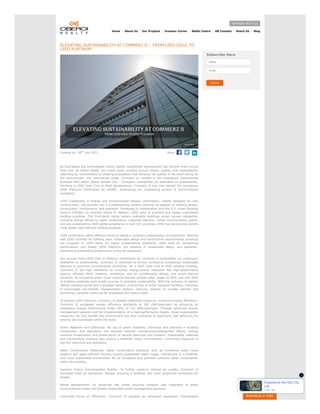 ELEVATING SUSTAINABILITY AT COMMERZ II – FROM LEED GOLD TO LEED PLATINUM | PDF