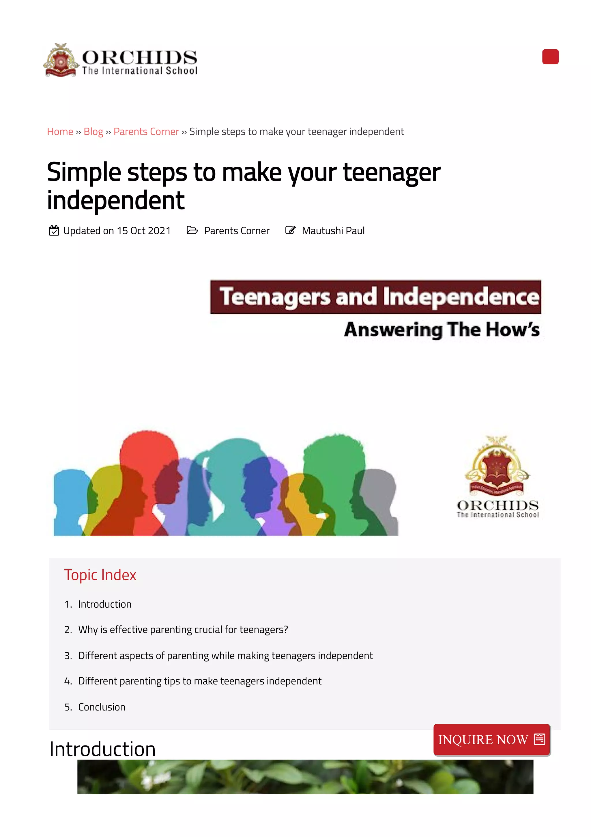 Simple steps to make your teenager independent | PDF
