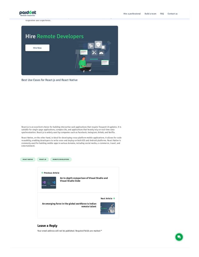 React.js vs React Native: Understanding the key differences | PDF ... React.js vs React Native: Understanding the key differences | PDF ...