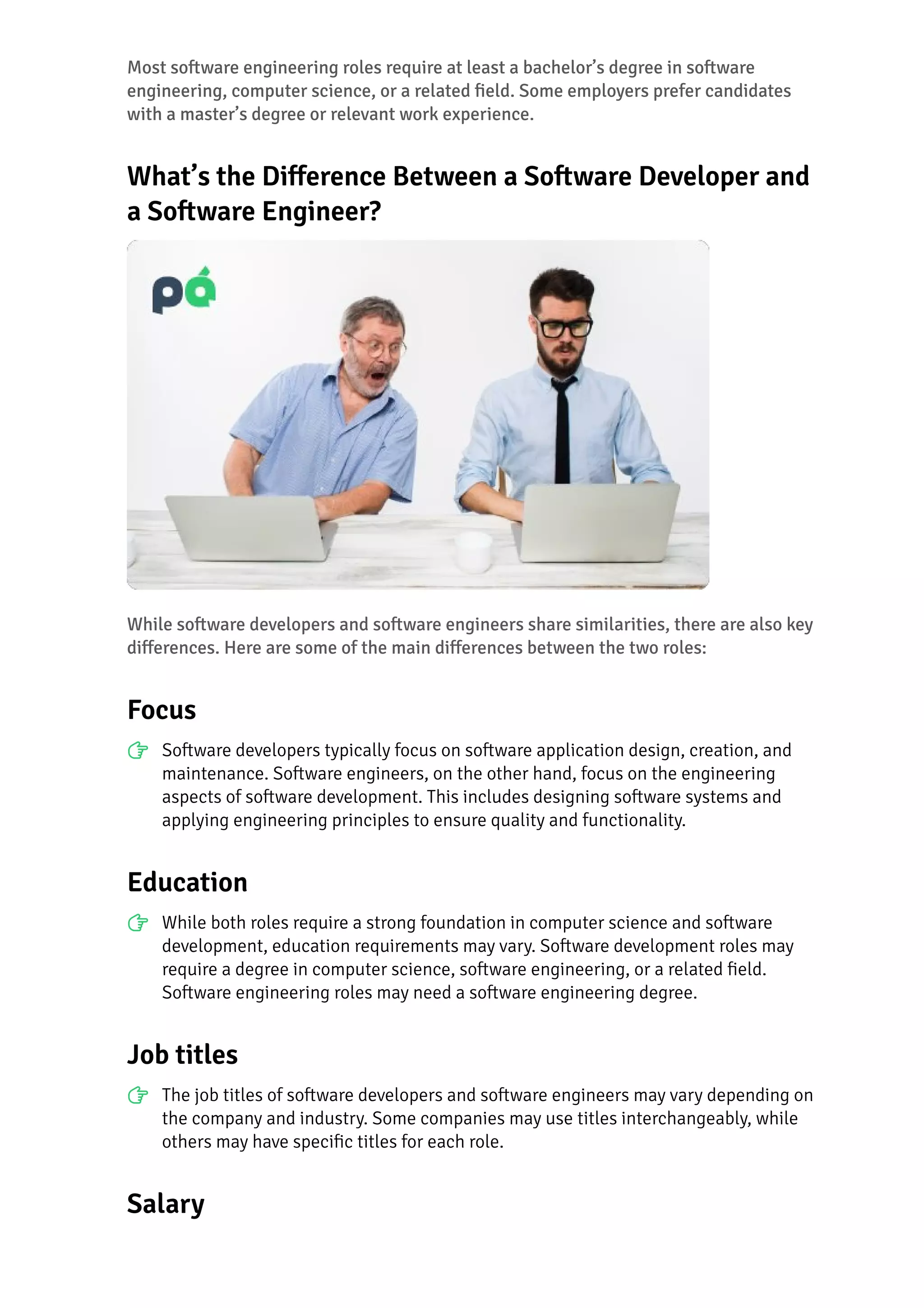 Software Developer vs. Software Engineer: Understanding the Difference ...