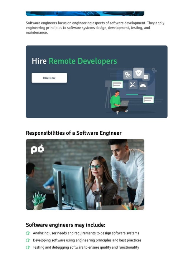 Software Developer vs. Software Engineer: Understanding the Difference | PDF