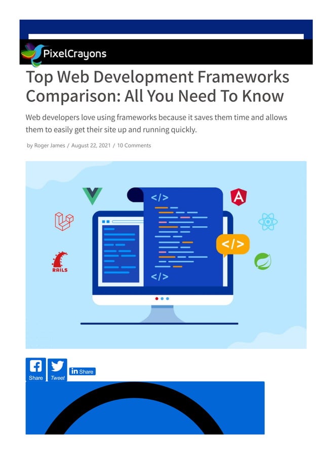 Top Web Development Frameworks Comparison: All You Need To Know | PDF ...