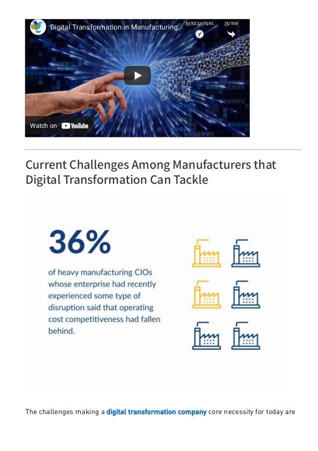 Digital Transformation in Manufacturing: Benefits and Trends | PDF
