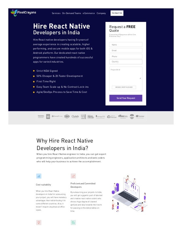 Hire React Native Developers in India | Dedicated React Native ...