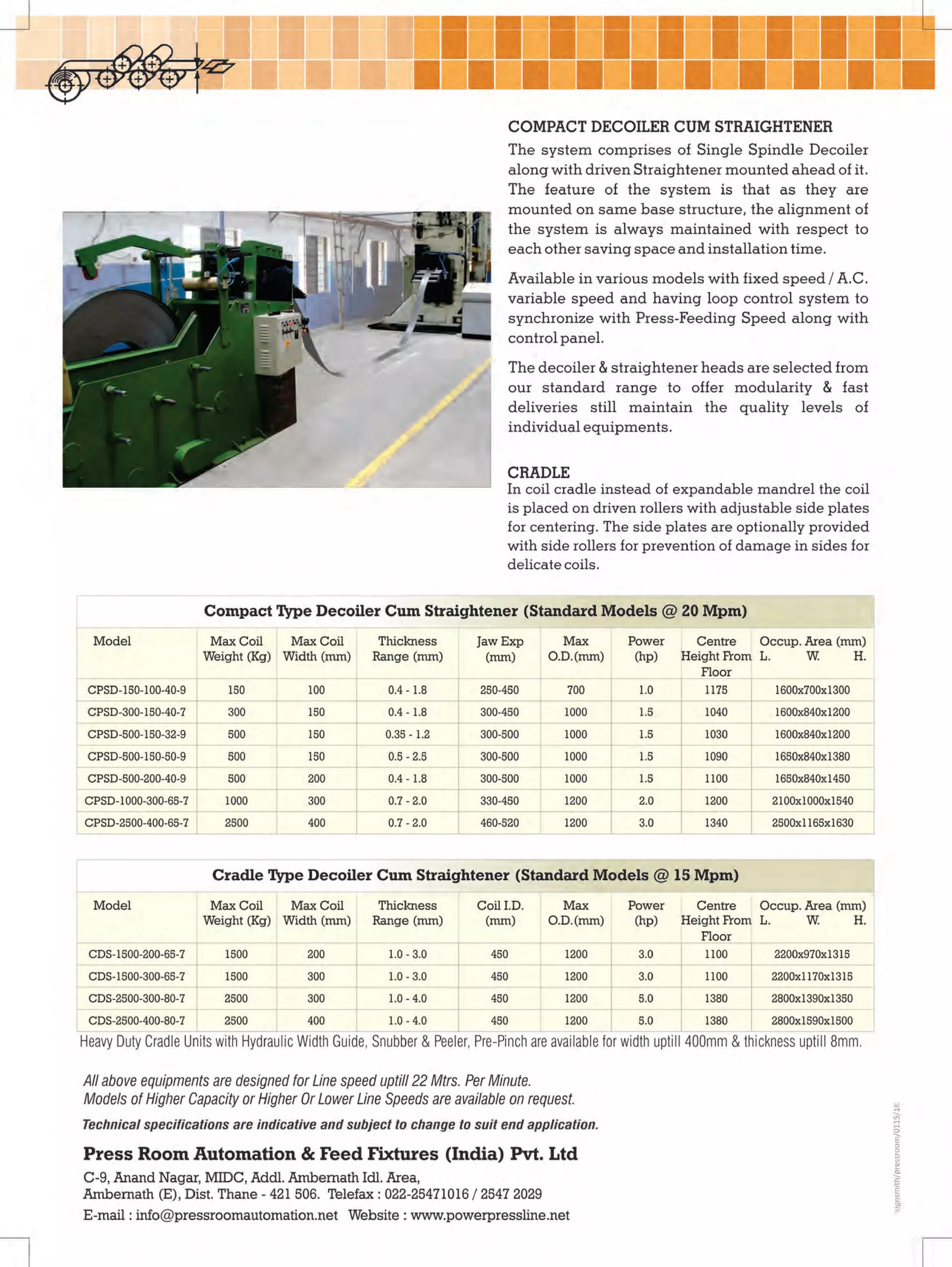 Cradle Type Decoiler cum Straightener | PDF