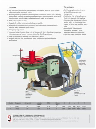 Horizontal / Pallet Decoiler | PDF