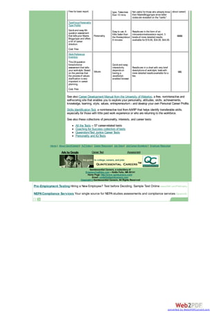 career assessments | PDF