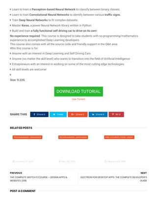 THE COMPLETE SELF-DRIVING CAR COURSE – APPLIED DEEP LEARNING | PDF