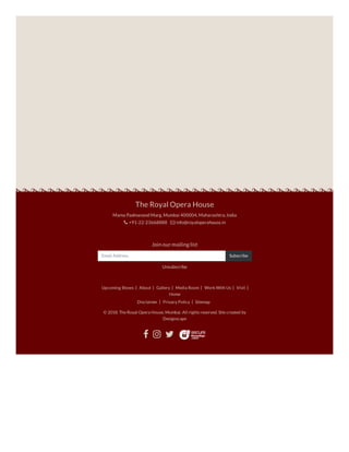 The Royal Opera House Mumbai | PDF
