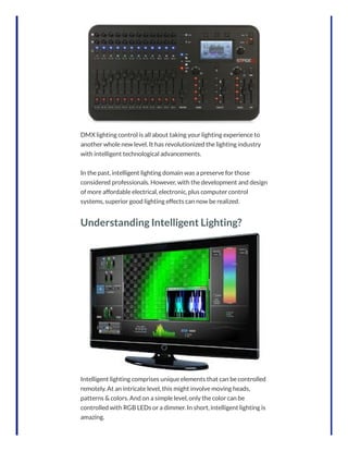 AN INTRODUCTION TO DMX LIGHTING CONTROL | PDF