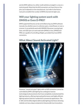 AN INTRODUCTION TO DMX LIGHTING CONTROL | PDF