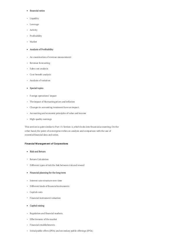A Comprehensive Guide to US CMA Syllabus 2022 | PDF