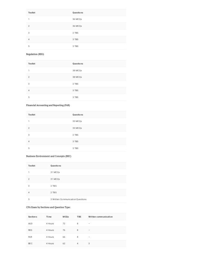 US CPA Exam Syllabus | PDF