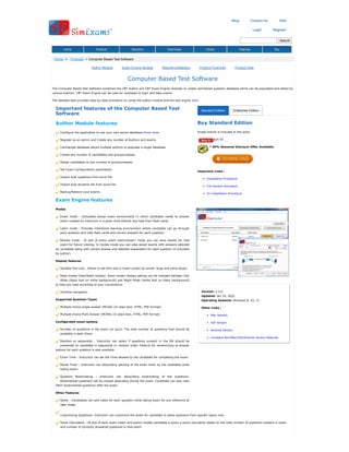 Simexams.com - Computer Based Test Software | PDF