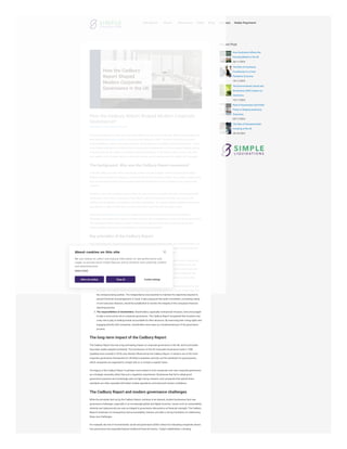 How the Cadbury Report Shaped Modern Corporate Governance? | PDF