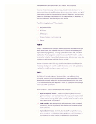 The top programming languages for mobile app development in 2024 | PDF
