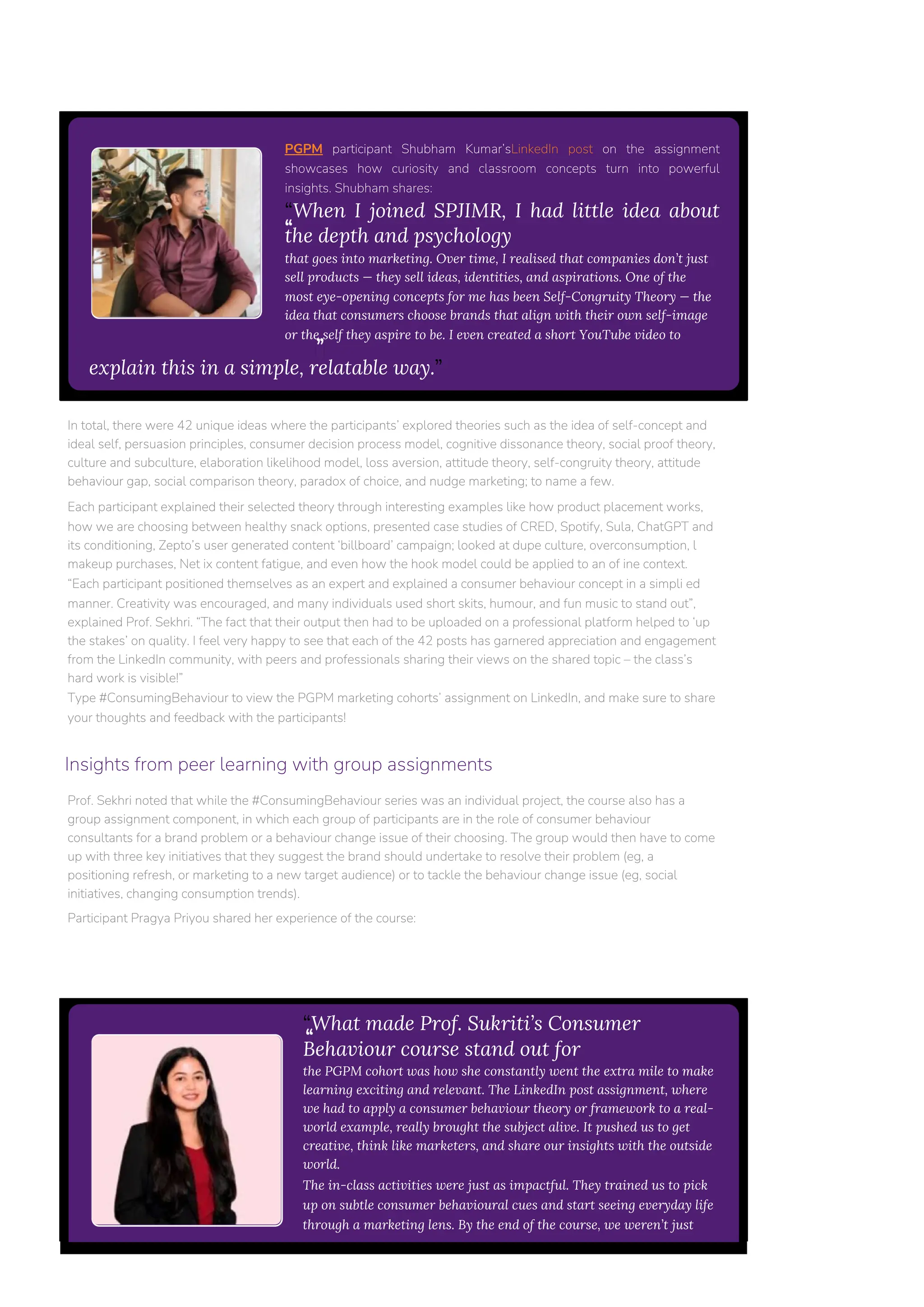 Consumer behaviour: From classroom concepts to real-world impact | PDF