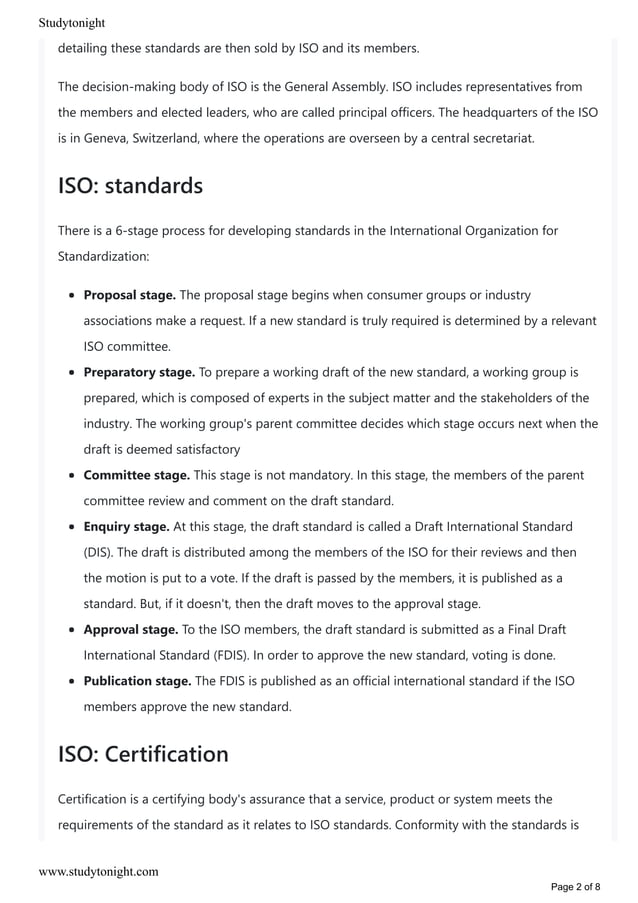 Full form of ISO | PDF | Business | Business and Finance