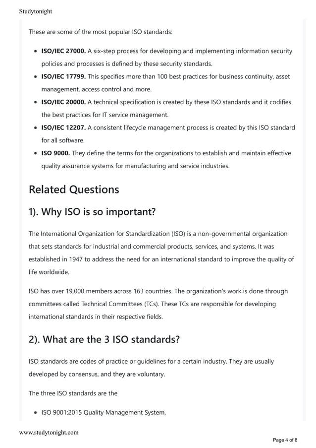 Full form of ISO | PDF