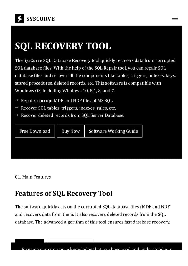 SQL Repair Tool. | PDF