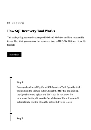 SQL Repair Tool. | PDF | Databases | Computer Software and Applications