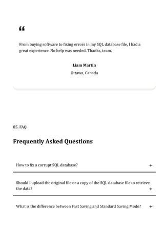 SQL Repair Tool. | PDF | Databases | Computer Software and Applications