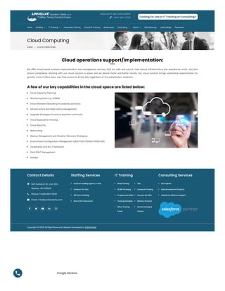 Cloud Computing in USA- UNIQUE System Skills | PDF