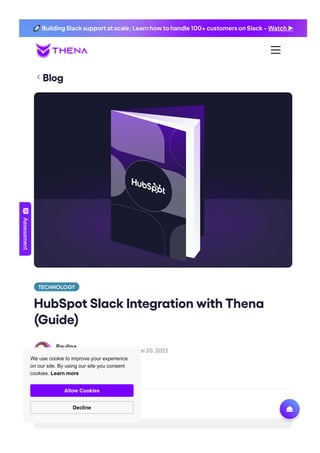 HubSpot Slack Integration with Thena (Guide) | PDF