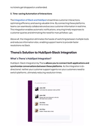 HubSpot Slack Integration with Thena (Guide) | PDF