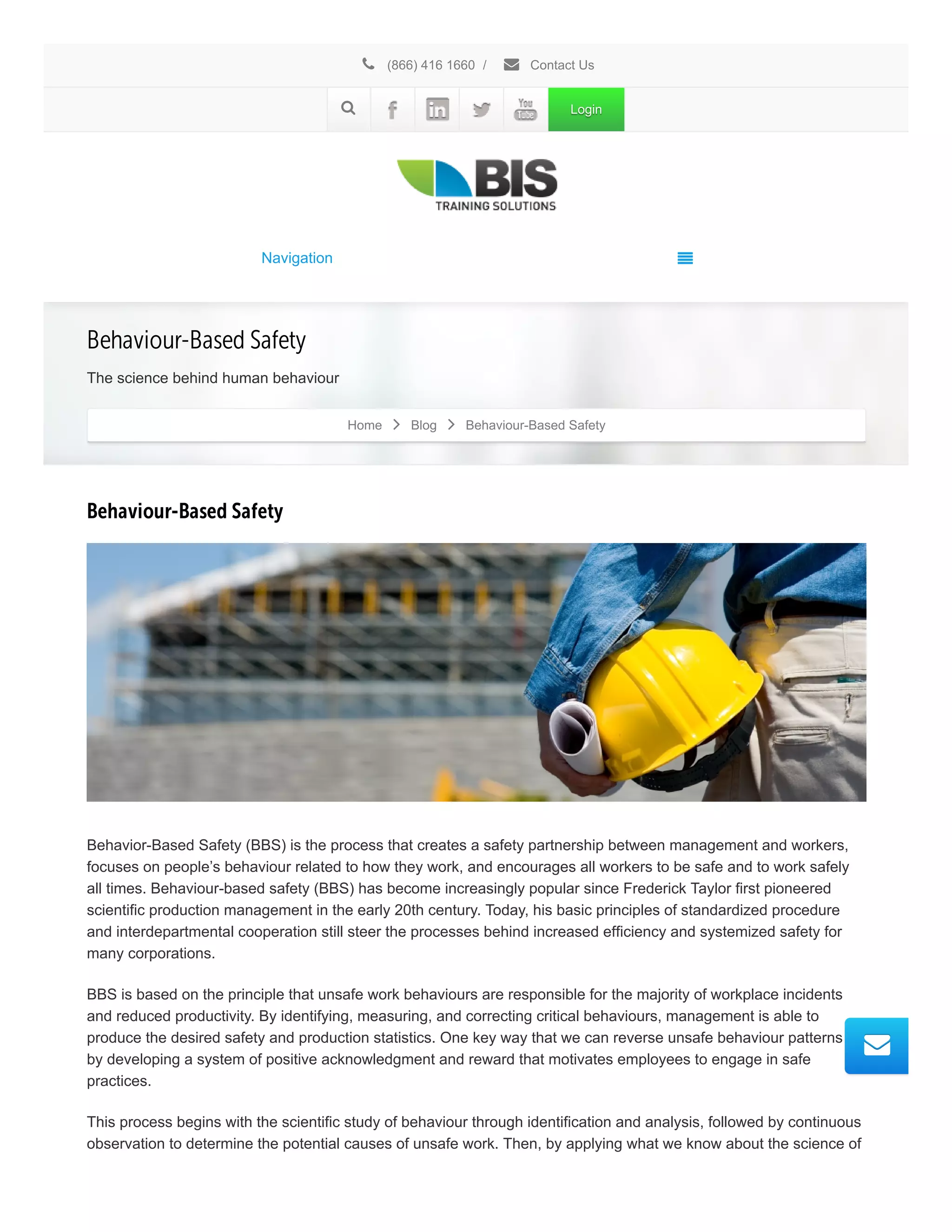 Behaviour-Based Safety by BIS Training Solutions | PDF | Business ...