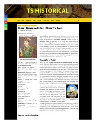 Www tshistorical-com-akbar-biography-history- | PDF | Islam | Religion ...