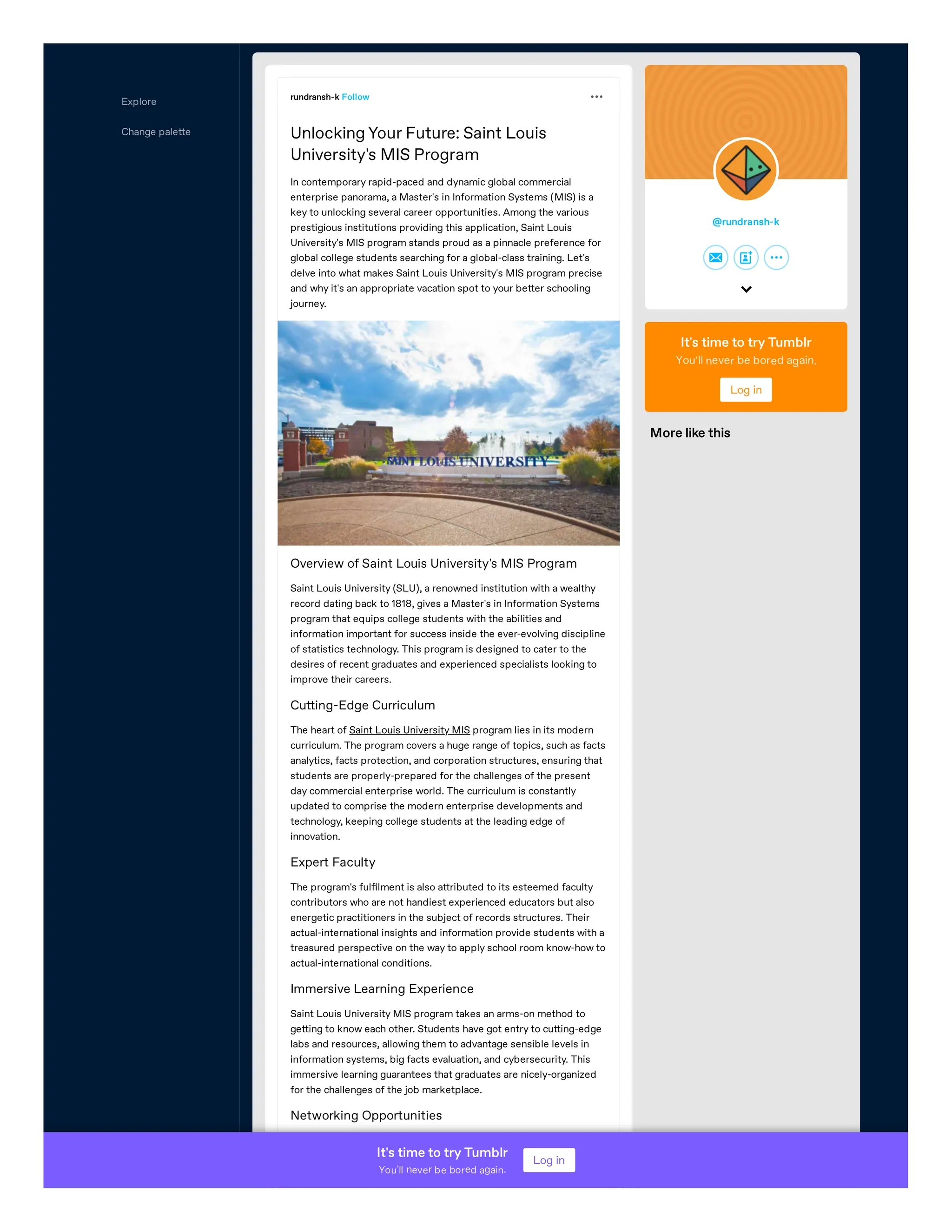 saint louis university mis | PDF | Professional School | Postgraduate Education