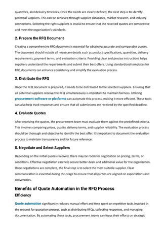 Request for Quotation (RFQ): Comprehensive Guide | PDF
