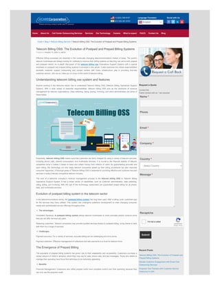 Telecom Billing OSS: The Evolution of Postpaid and Prepaid Billing Systems | PDF