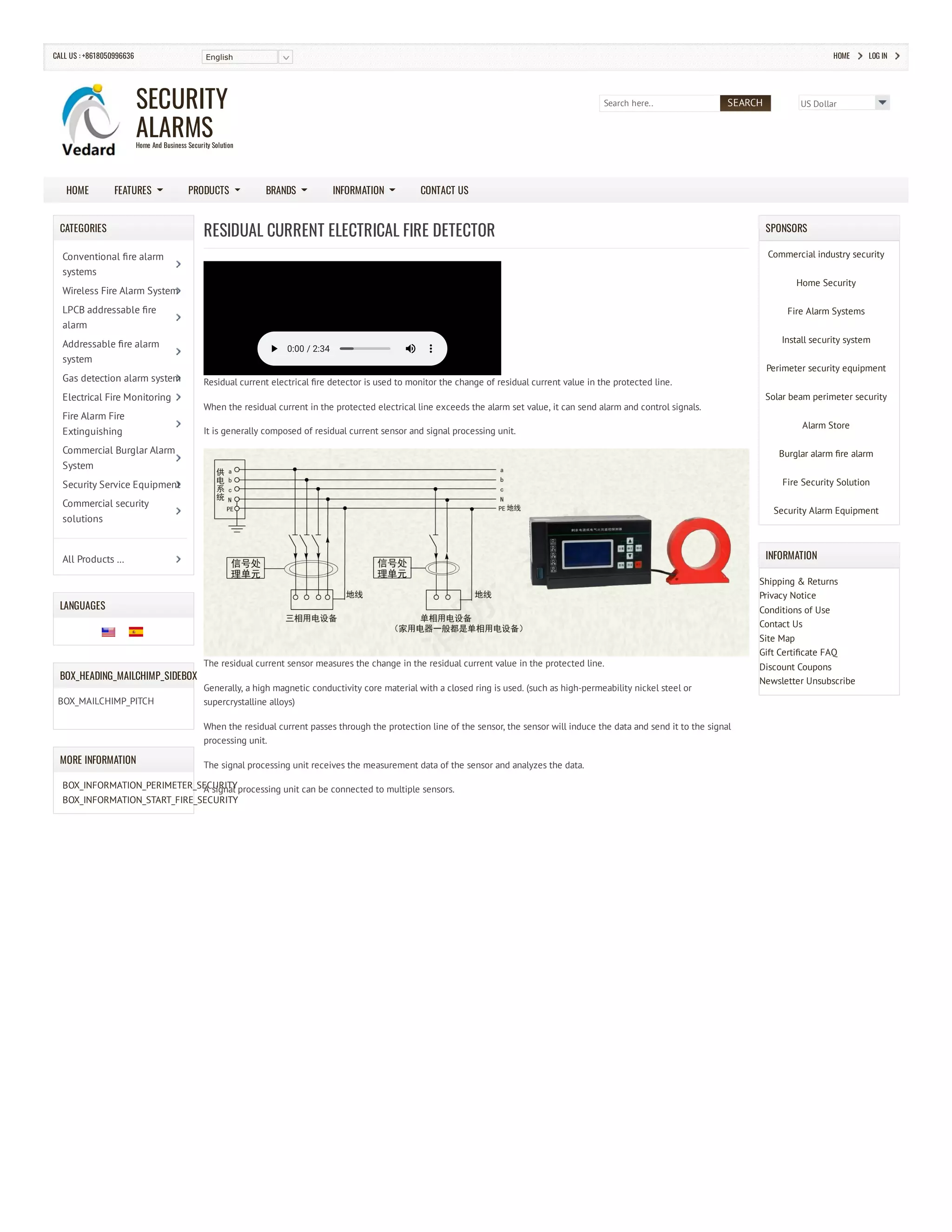 Residual current electrical fire detector | PDF