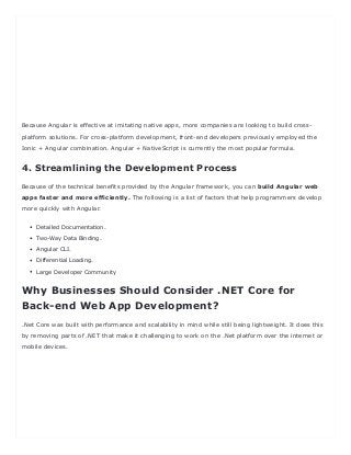 Top Reasons Why .Net Core with Angular is a Great Mix for Web App ...