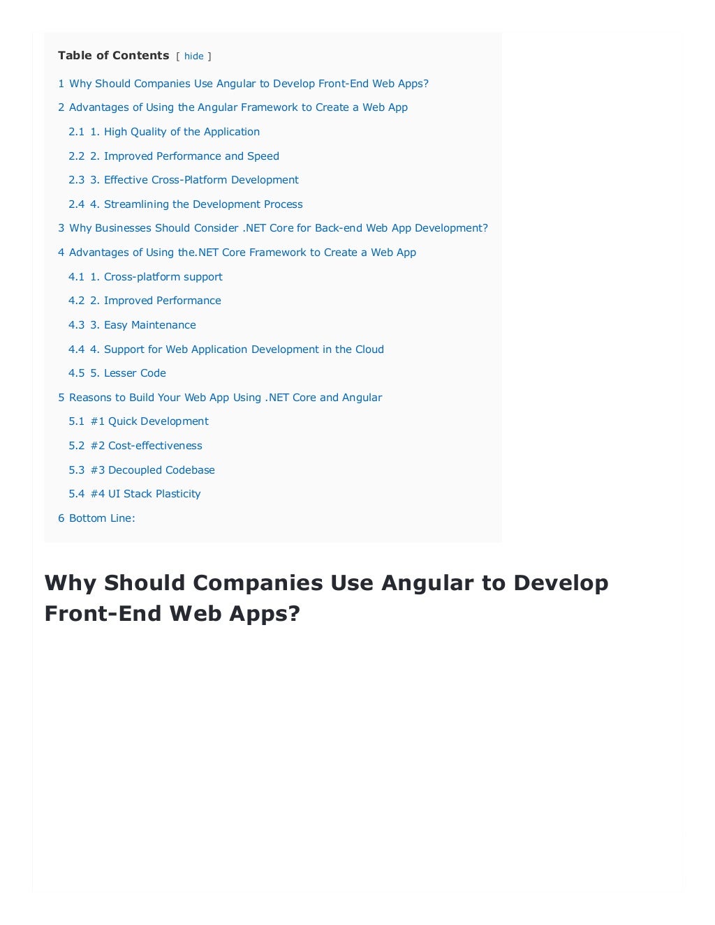 Top Reasons Why .Net Core with Angular is a Great Mix for Web App ...