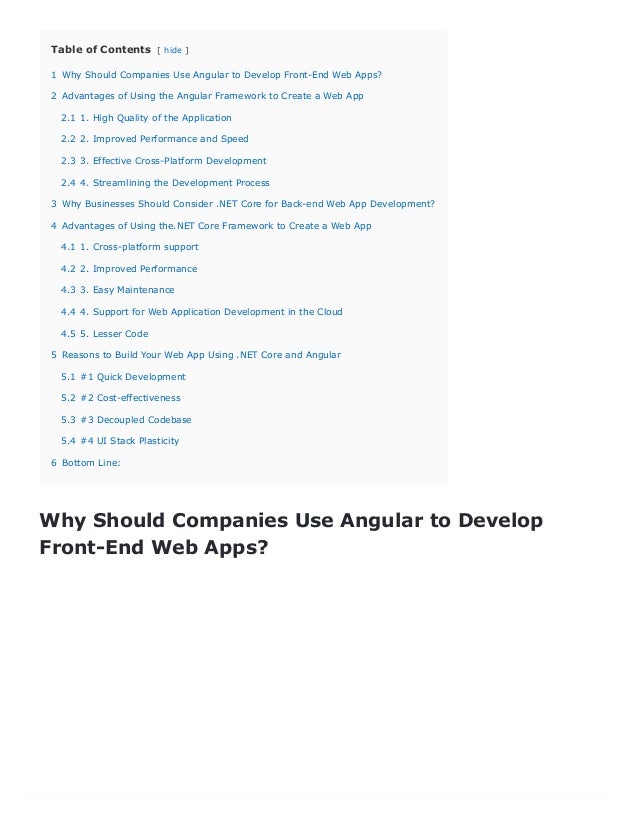 Top Reasons Why .Net Core with Angular is a Great Mix for Web App ...