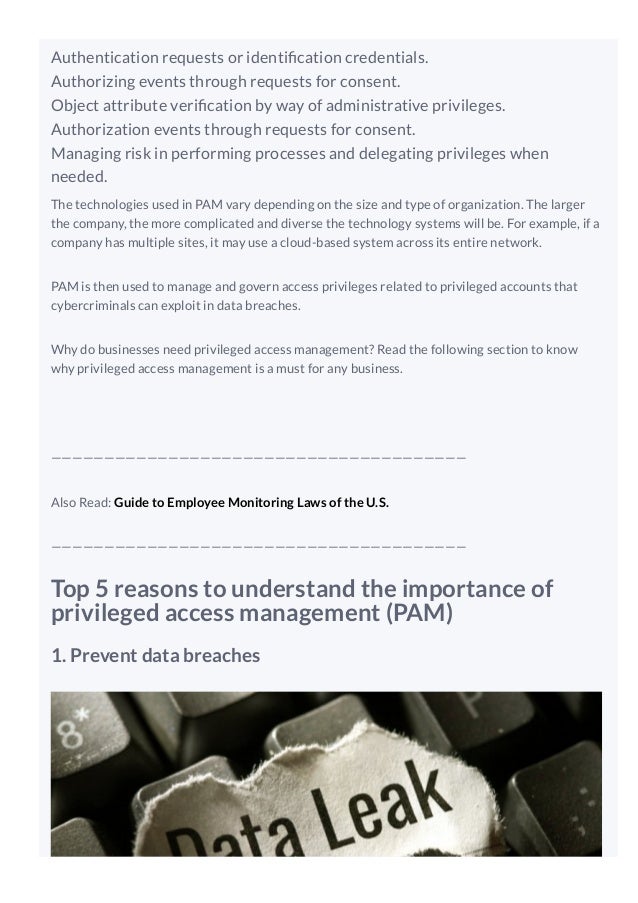 5 Reasons to Always Keep an Eye on Privileged Business Accounts | PDF