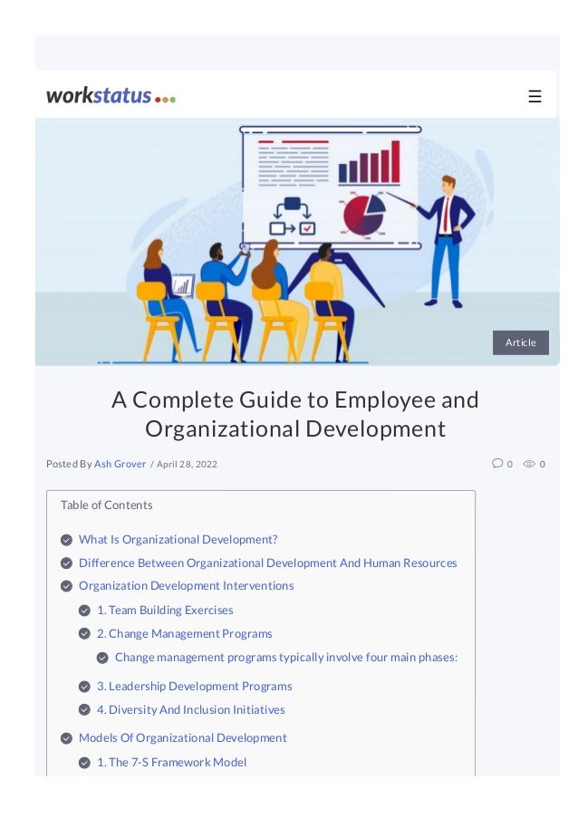 A Complete Guide to Employee and Organizational Development | PDF