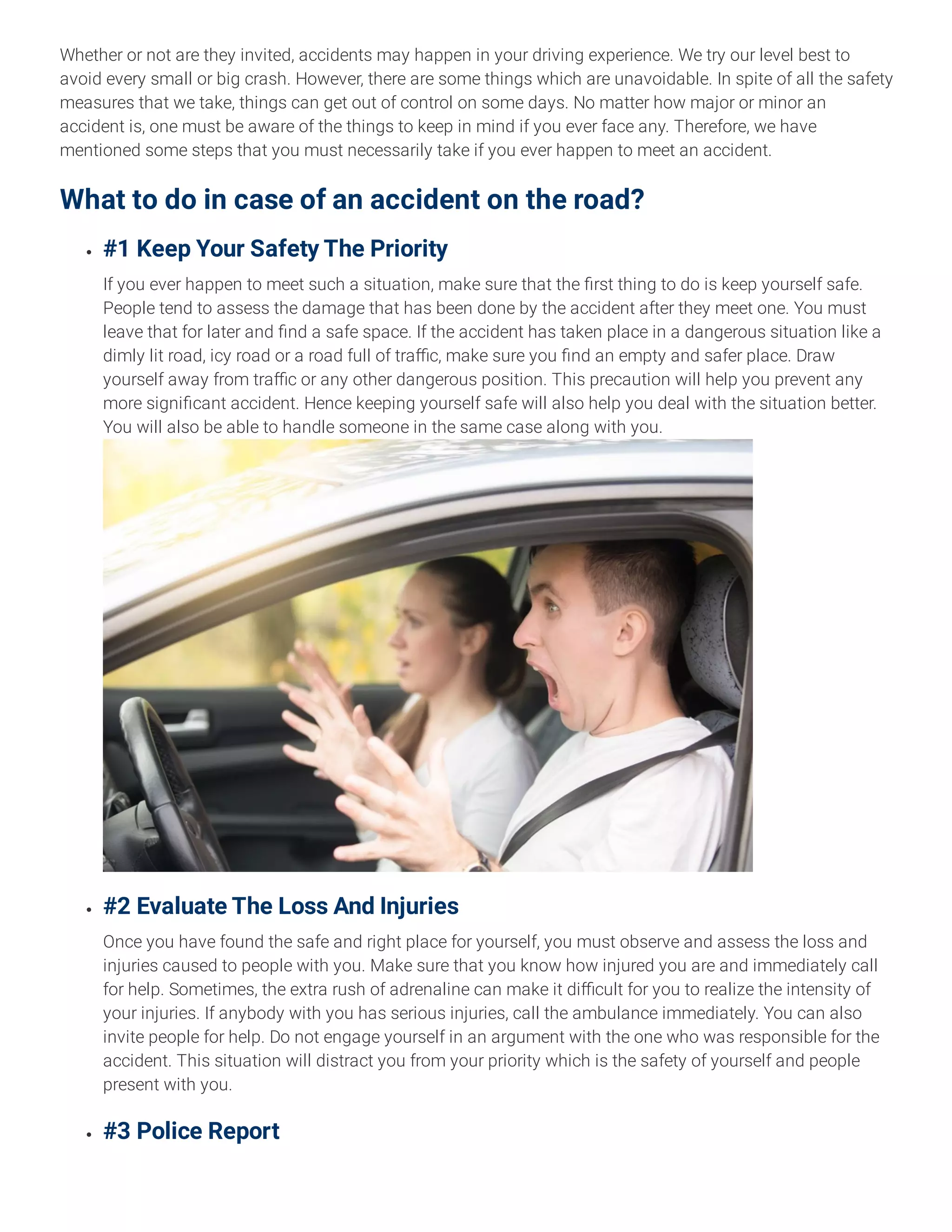5 Tips – What To Do In Case Of An Accident? | PDF