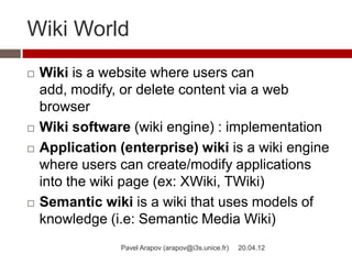 WikiNext - Application Semantic Wiki | PPT