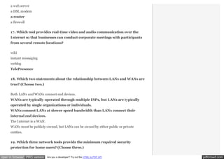 Www ccnav5 net_ccna_1_chapter_1_v5_0_exam_answers_2014 | PDF